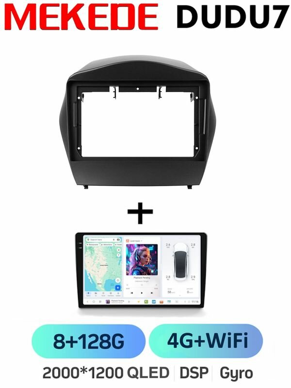 Магнитола 9" Mekede DUDU7 8/128 Gb для Hyundai Tucson 2 LM IX35 2009-2015 (C) carpay Android