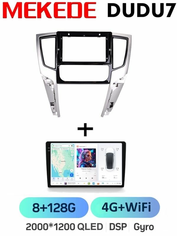 Магнитола 9" Mekede DUDU7 8/128 Gb для Mitsubishi L200 5 2018-2020 F2 carpay Android