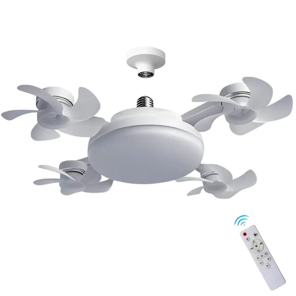 Kiboule HI2654|250903 потолочный вентилятор с LED подсветкой и пультом ДУ, белый