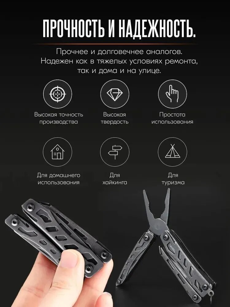 Мультитул NexTool Mini Flagship Multifunctional Pliers для вилок, брелок, 67 мм — фото 1