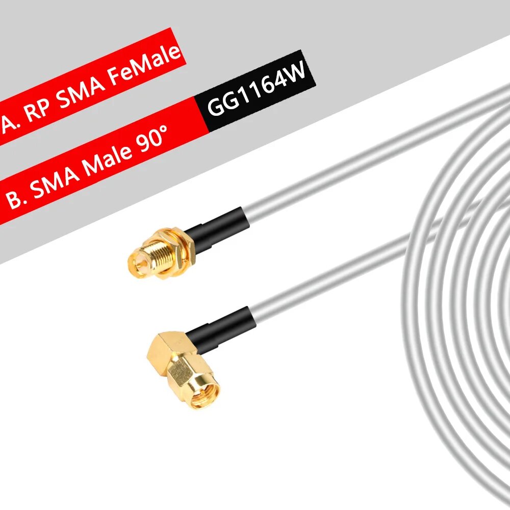 Коаксиальный кабель RG58 3M RP SMA F - SMA M90