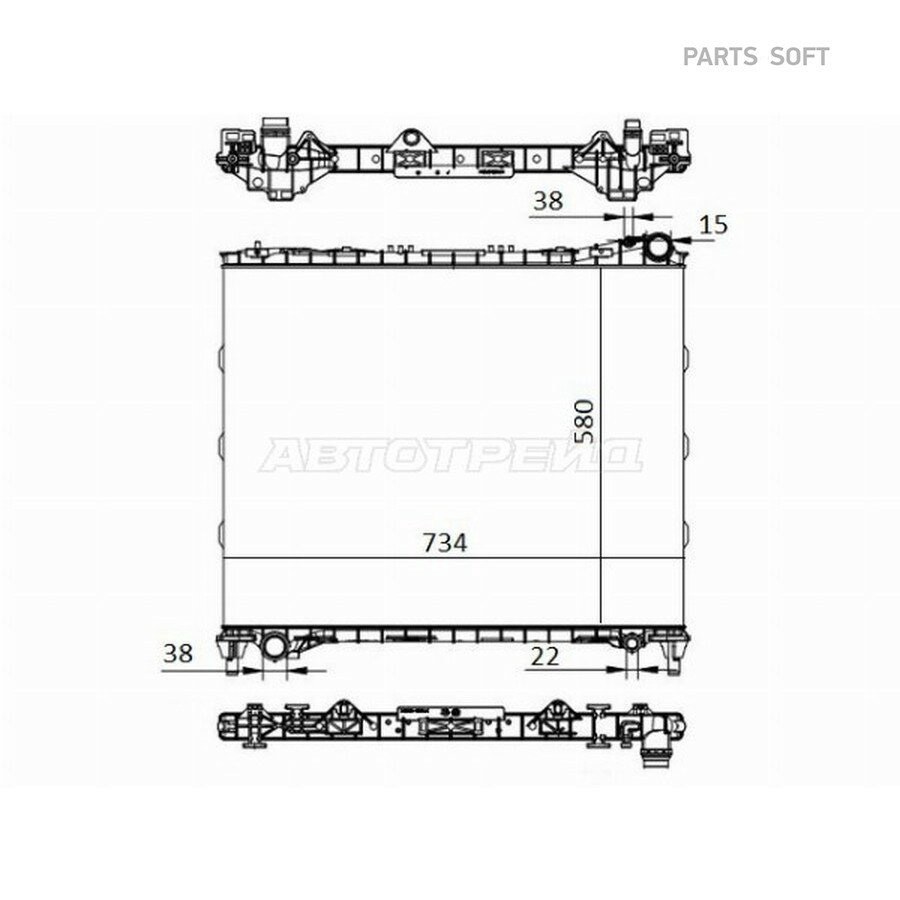 Радиатор Land Rover Discovery 16-20 / Range Rover 12-22 SAT LR0004 | цена за 1 шт