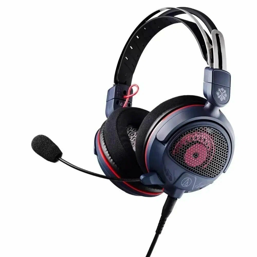 Легкие игровые наушники Audio-Technica ATH-GDL3 открытого типа со съемным микрофоном, синие