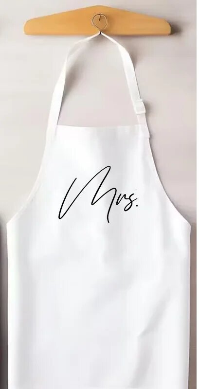 Белый фартук "Mrs."