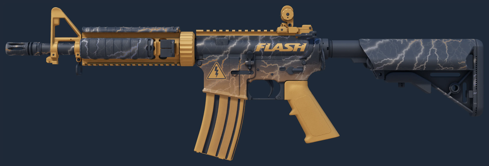 M4A4 | Листовая молния (Поношенное) Скины CS2 с быстрой автовыдачей steam trade