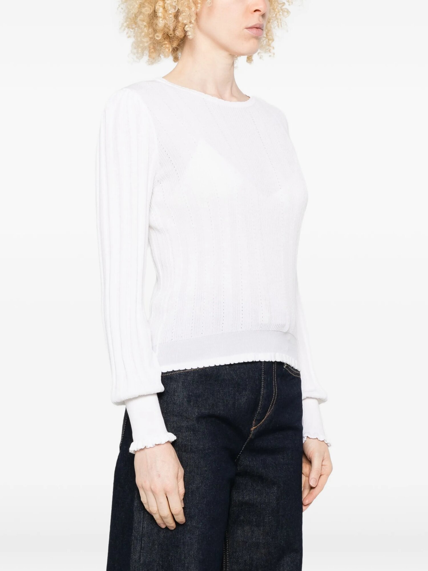 Свитер Missoni Ribbed scalloped sweater, размер 44, , white — фото 1