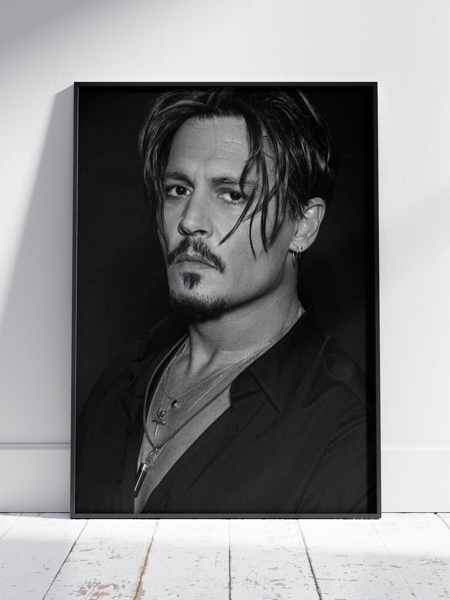 Плакат на стену для интерьера Джонни Депп (Johnny Depp 50) - Постер по актеру фильма, кино, сериала формата A4 (21x30 см)