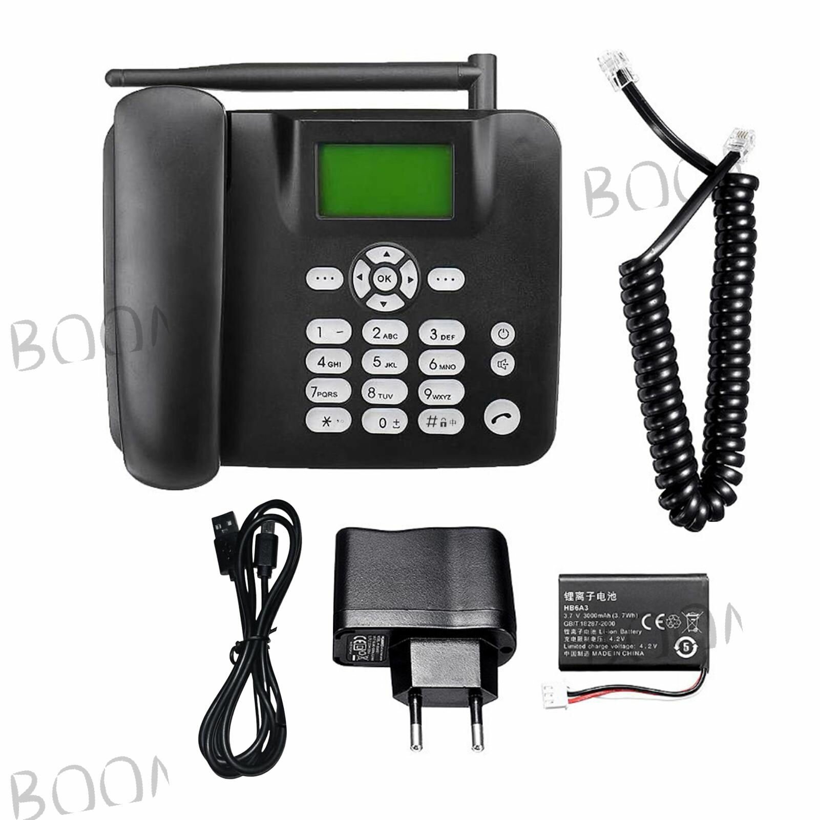 Беспроводной телефон 2G GSM с антенной, поддержка 850/900/1800/1900 МГц, настольный телефон с SIM-картой, радио, будильник, функция SMS для использования в домашнем офисе и отеле