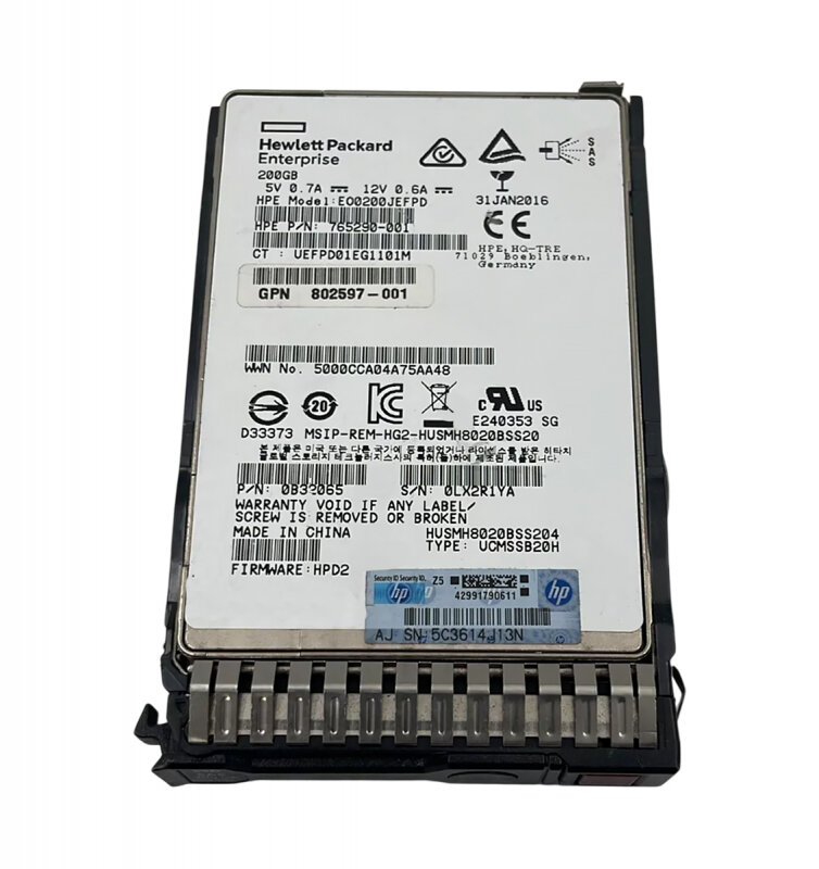 Жесткий диск HP 802597-001 200Gb SAS 2,5" SSD