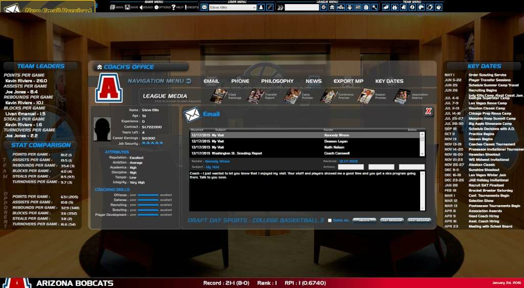 Draft Day Sports College Basketball 3 Steam Ключ • Активация Steam
