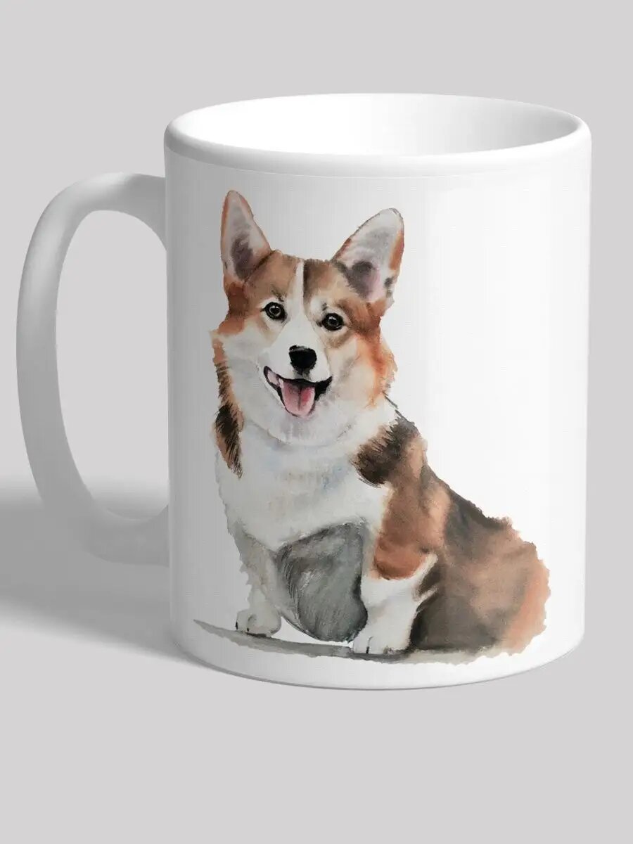 Кружка Корги сидит