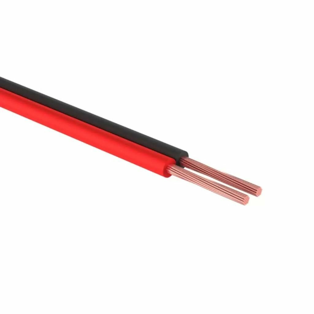 Провод акустический Rexant 2х1.5 мм², 5 метров, красно-черный, для подключения акустических систем, артикул 01-6106-3-05