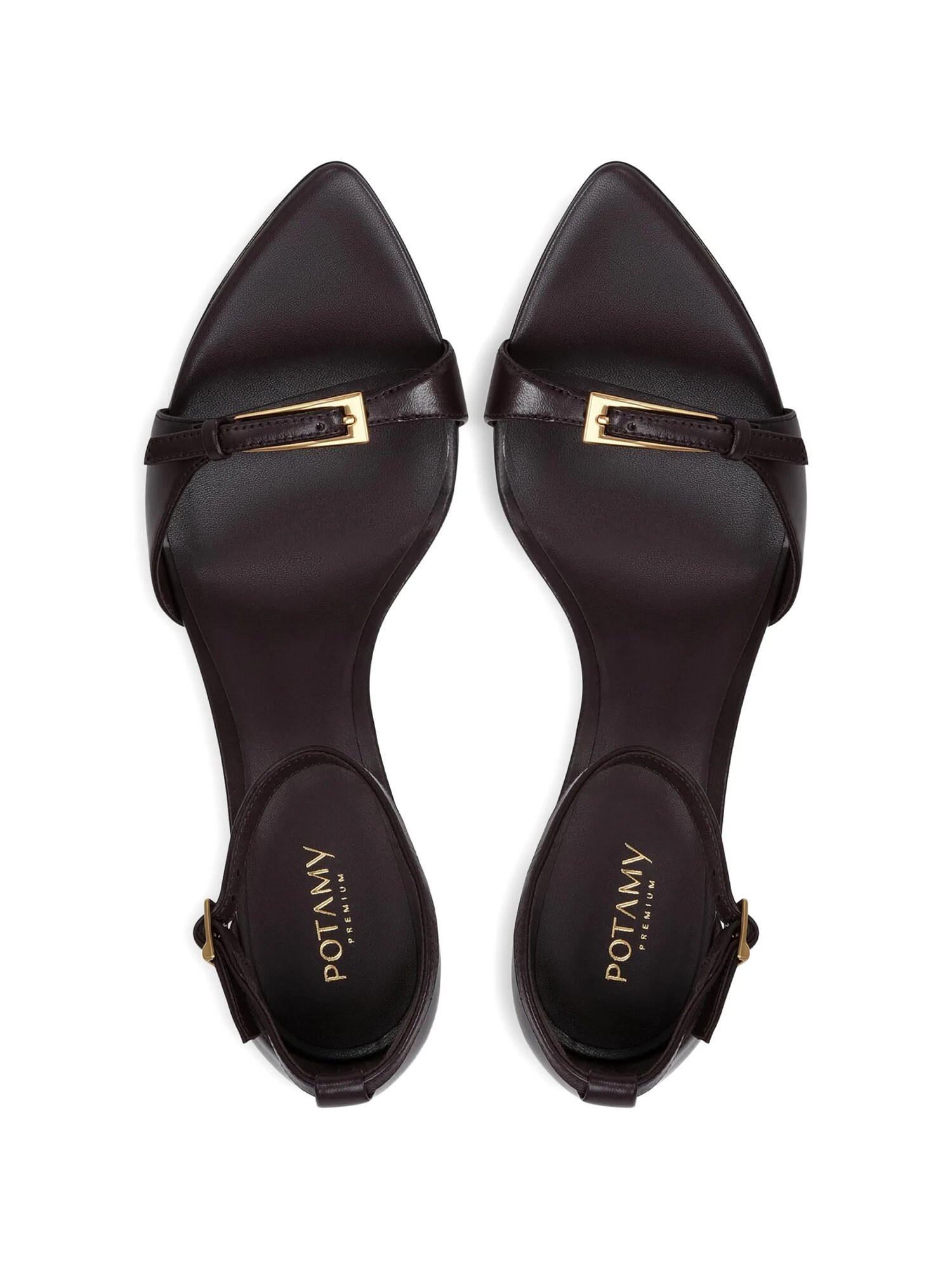 Босоножки POTAMY Buckle-strap leather sandals, размер 35 — фото 1