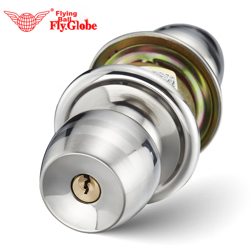 Fly.Globe Spherical Lock, Indoor Bedroom Stainless Steel Door Lock, Universal Model FQ-DL5831PS/S