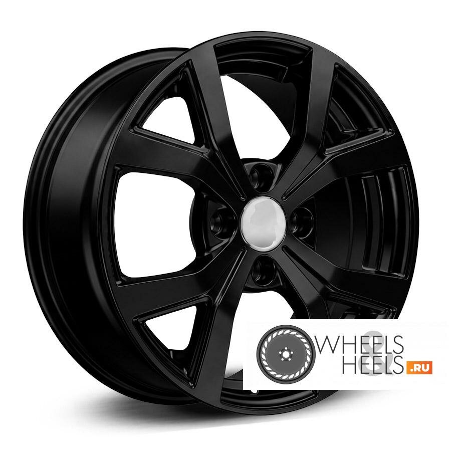 Диск автомобильный литой Carwel Таир 15x6 4x100 et50 dia60.1 Черный глянцевый