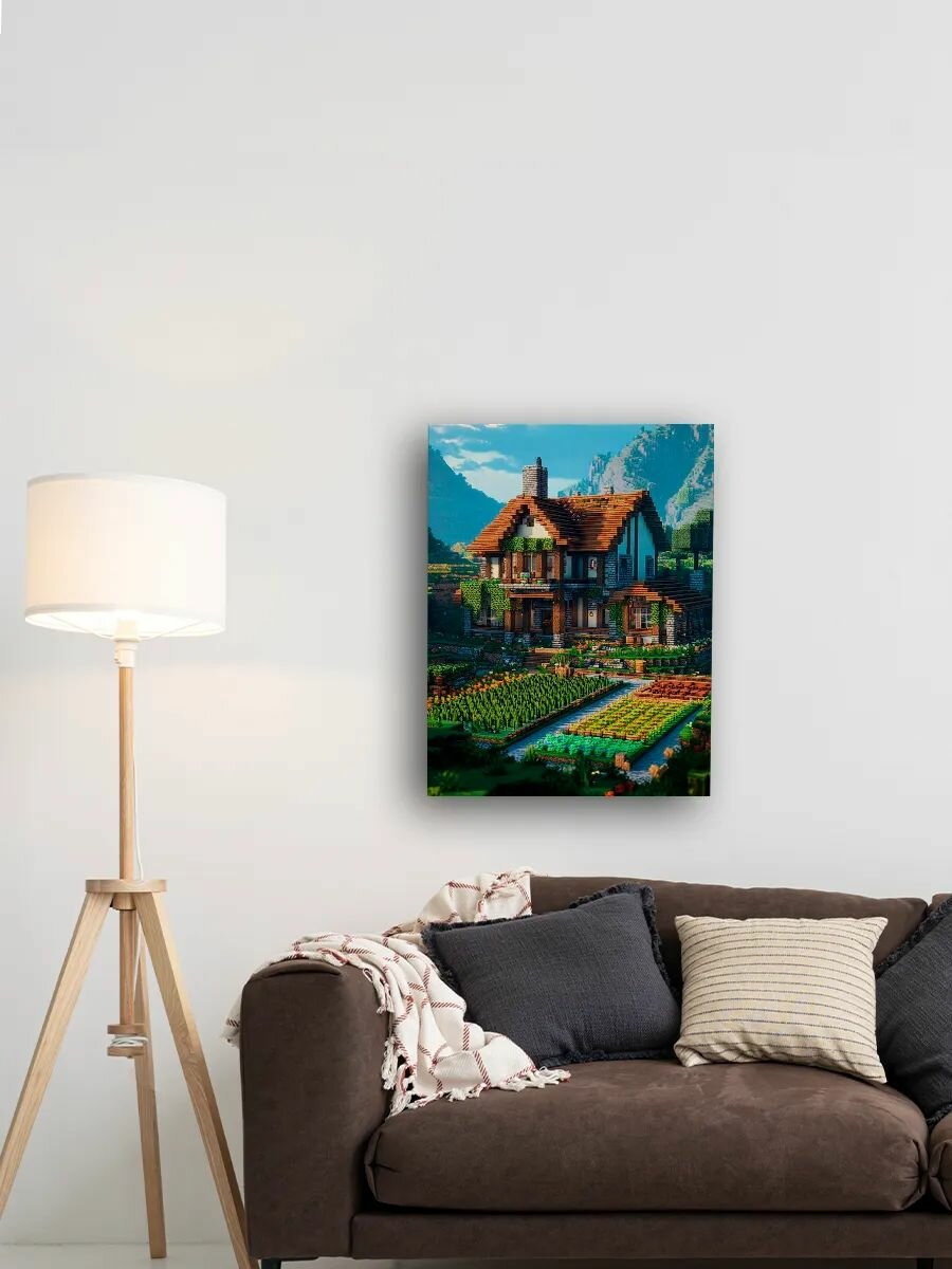 Картина на стену Minecraft, на подрамнике, 1шт, 25х17 размер. — фото 1