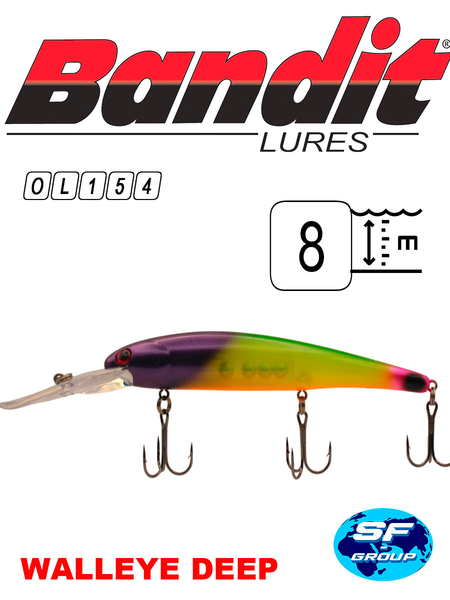 Воблер Bandit Deep Walley 12 см 17,5 гр заглубление 8м #OL154