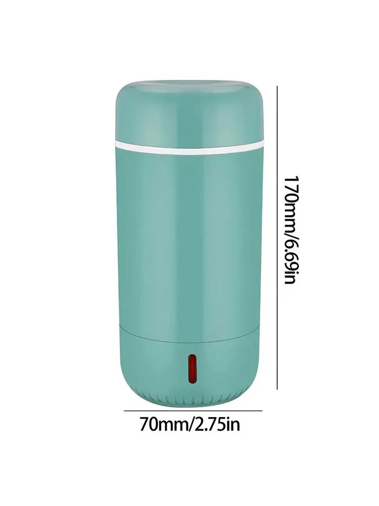 HIBIBUD Мини-йогуртница 280 мл, автоматическая машина для домашнего йогурта с стеклянной емкостью, портативная для кухни и путешествий, с добавлением фруктов, легкая в очистке (Зеленый).