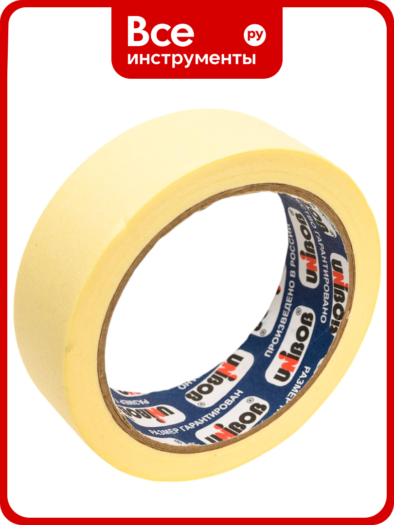 Малярная клейкая лента UNIBOB 30 мм х 25 м 214978