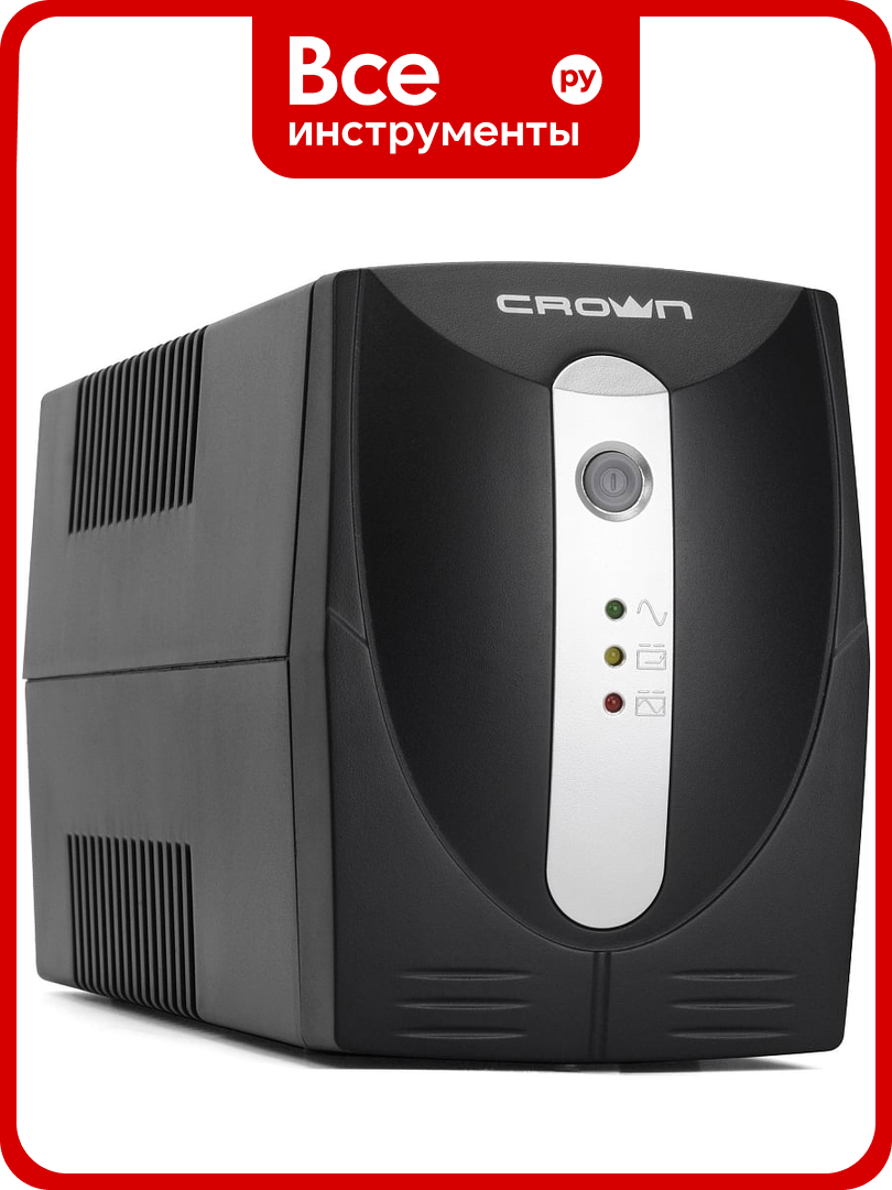 Источник бесперебойного питания CROWN CMU-650X, 650 ВА, для чувствительного оборудования, напольный, 2 розетки,