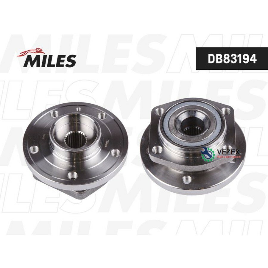 MILES DB83194 Ступица колеса передняя с подшипником VOLVO 850/C70/S70/V70 91-05 (SKF VKBA3415) DB83194