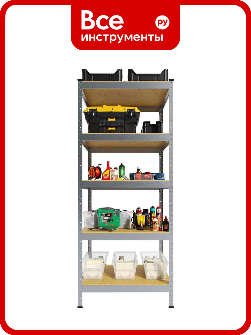 Стеллаж металлический First Logistik HIT BOARD 760x600x1824 5п кор ОЦ LS 0760618.5WM00-000, Компактные