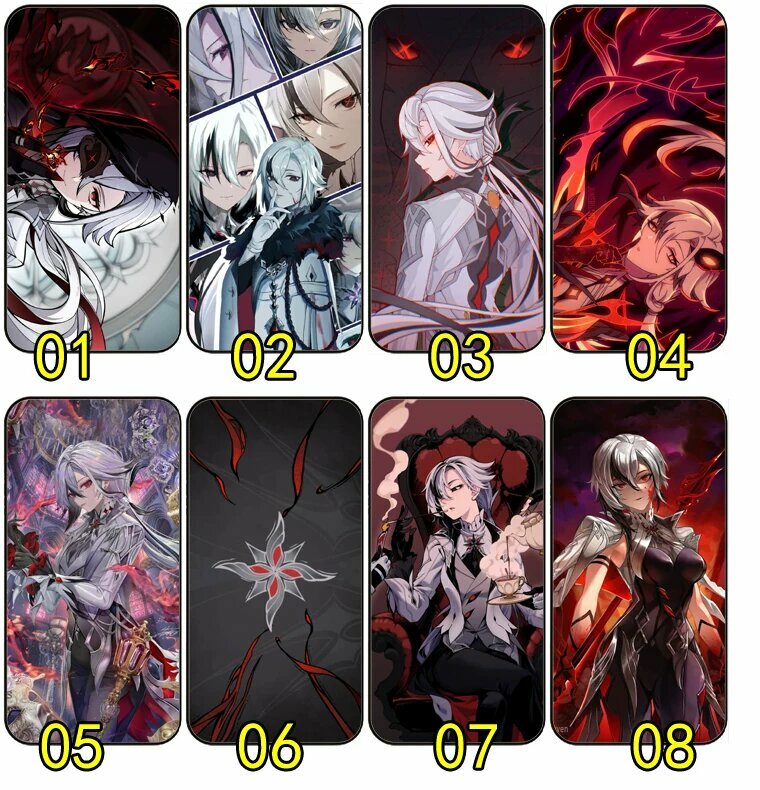 Чехол для телефона Genshin Impact - Цветочный узор - Универсальная подгонка для iPhone, Samsung, Huawei, Xiaomi, OPPO,