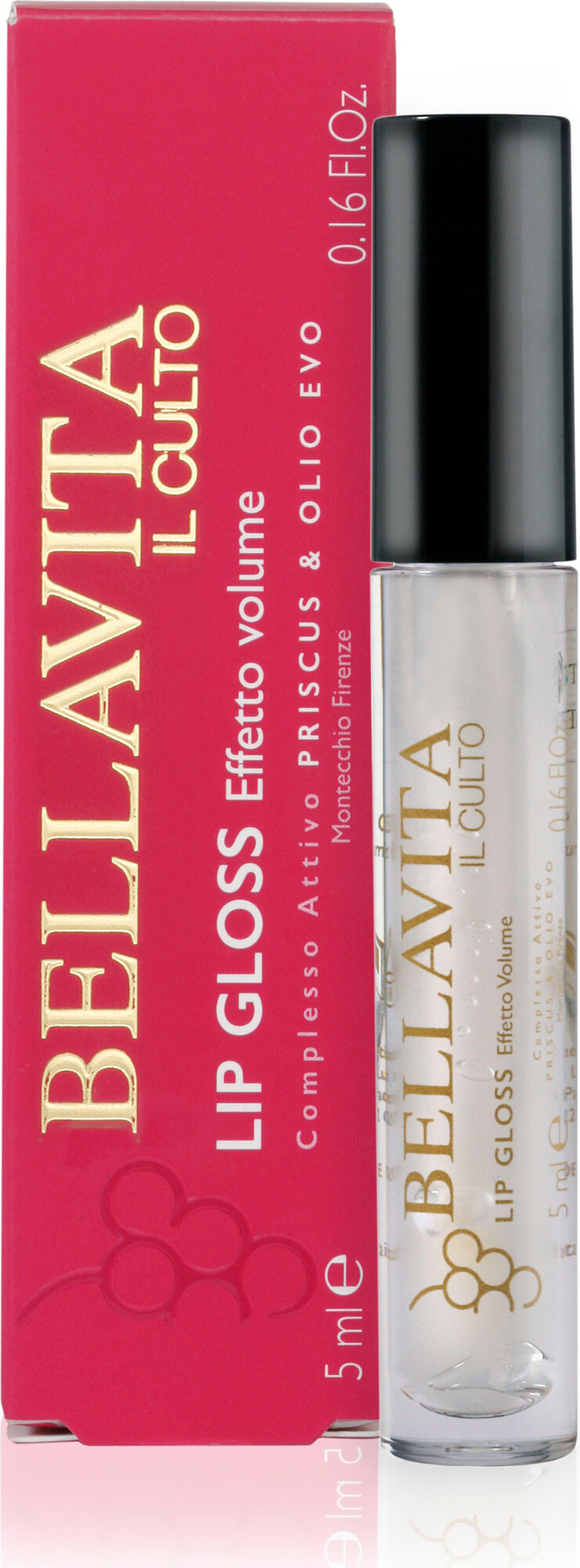 BELLAVITA IL CULTO Регенерирующий бальзам для губ с эффектом объема, прозрачный Lip Gloss Effetto Volume Transparent 15ml