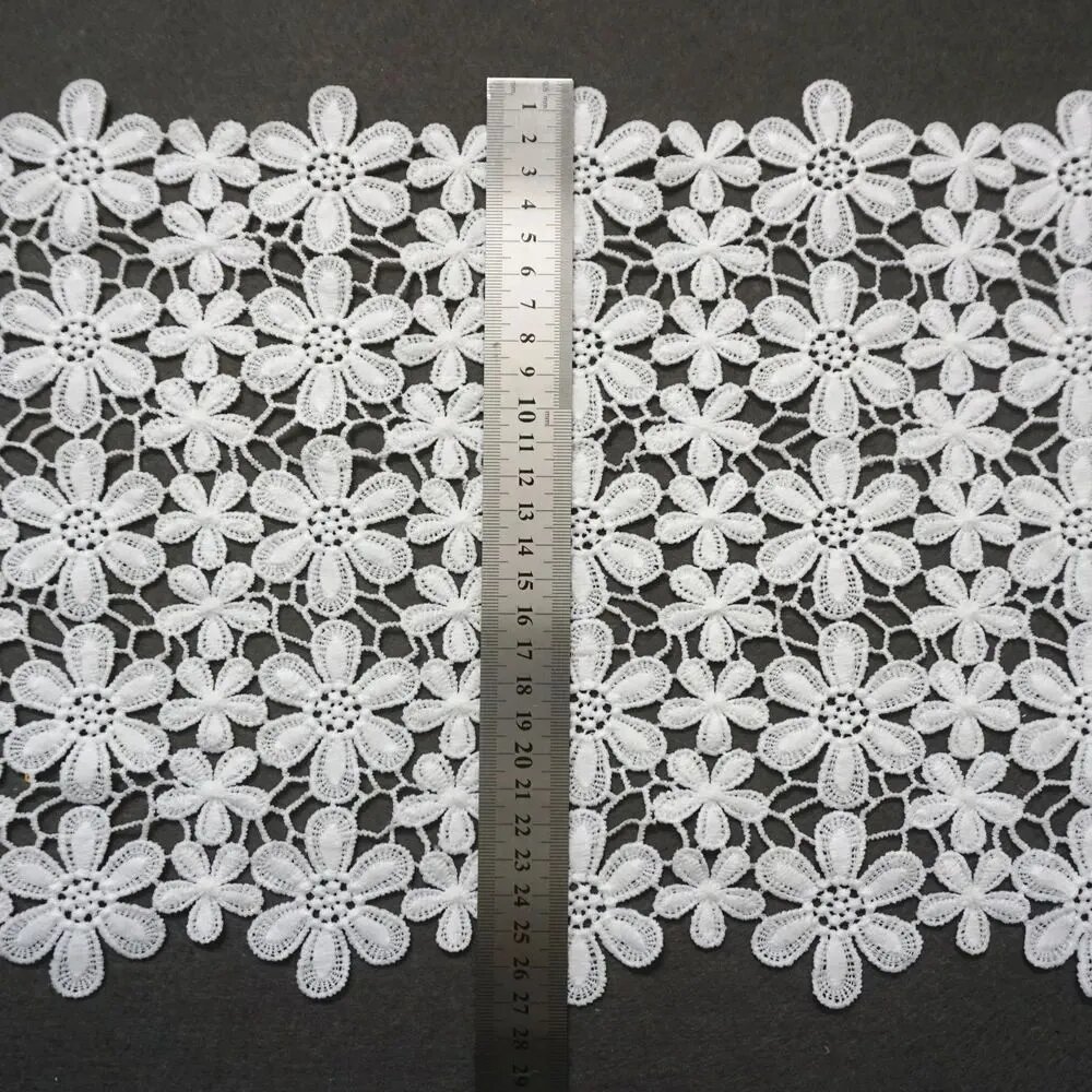 Широкое кружево для шитья и рукоделия, кружевное полотно, белое, 13,5x300cm