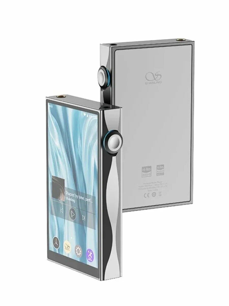Плеер Shanling M3 Plus, портативный, 3.5 мм, 4.4 мм, Bluetooth, Wi-Fi, серебристый