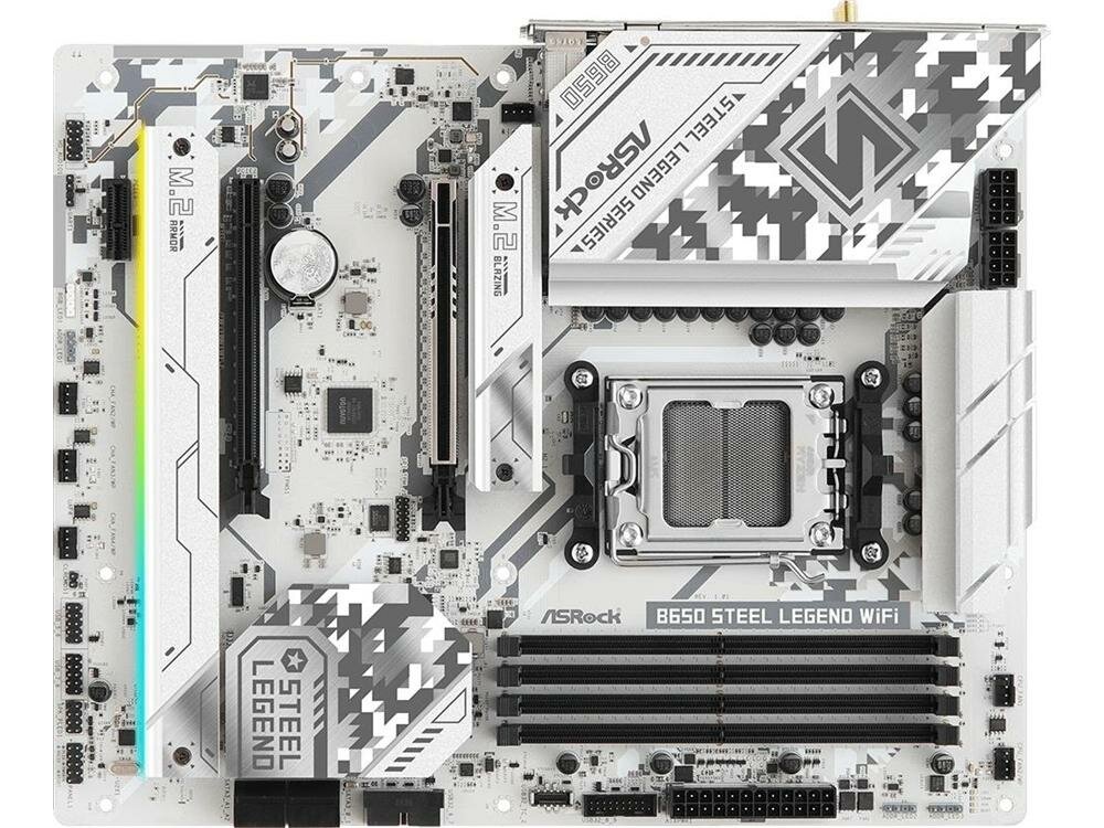 Материнская плата Asrock B650 STEEL LEGEND WIFI Socket AM5 AMD B650 4xDDR5 ATX AC`97 8ch(7.1) 2.5Gg RAID+HDMI+DP