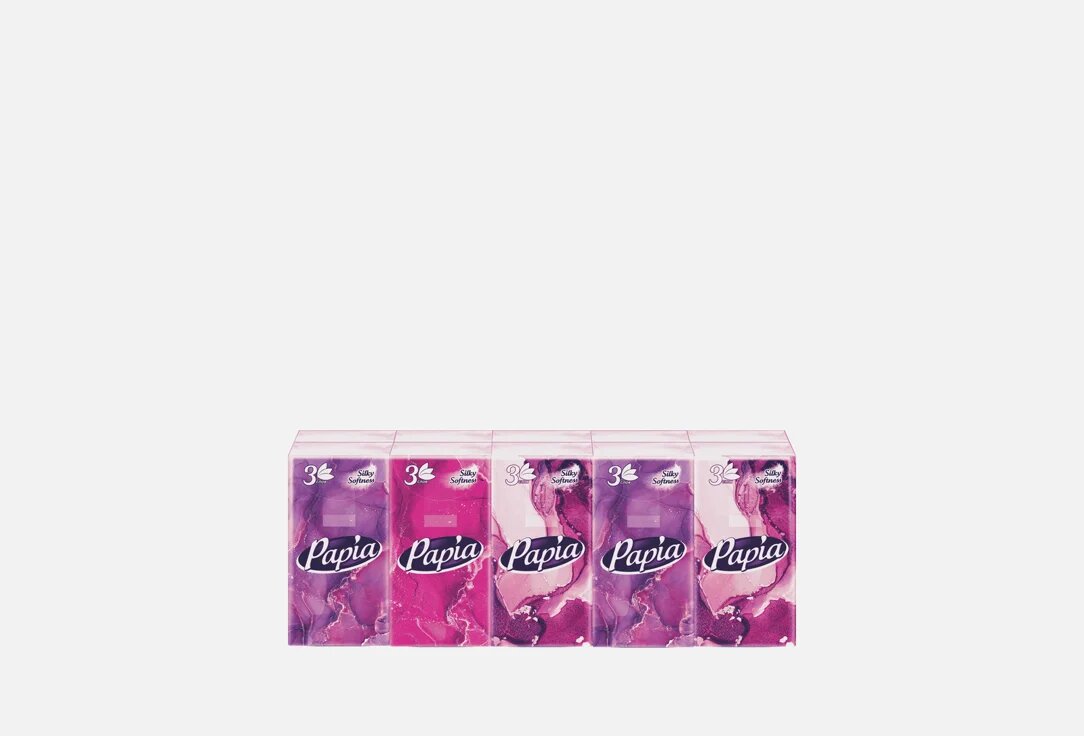 PAPIA no fragrance WHITE Набор бумажных платочков 10 шт