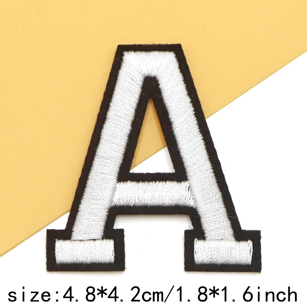 Термоклеевые аппликации с буквами A-Z для вышивки, 1 шт. A