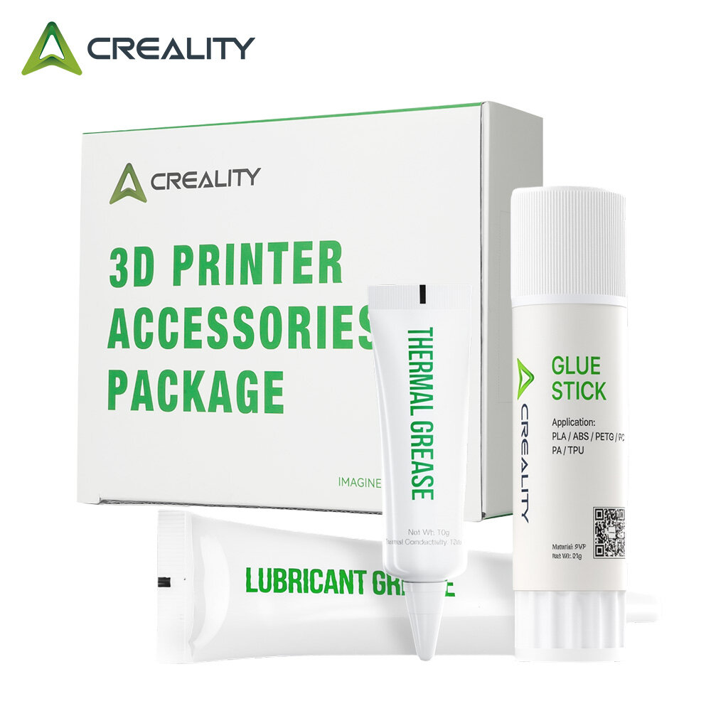 CREALITY Клей-карандаш для 3D-принтера *1, термопаста*1, смазка*1, основные аксессуары для 3D-принтеров для начинающих (Цвет товара: набор 3 в 1)