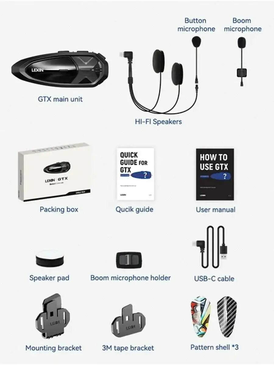 Мотоциклетные наушники LEXIN LX-GTX (1 шт.)-pd