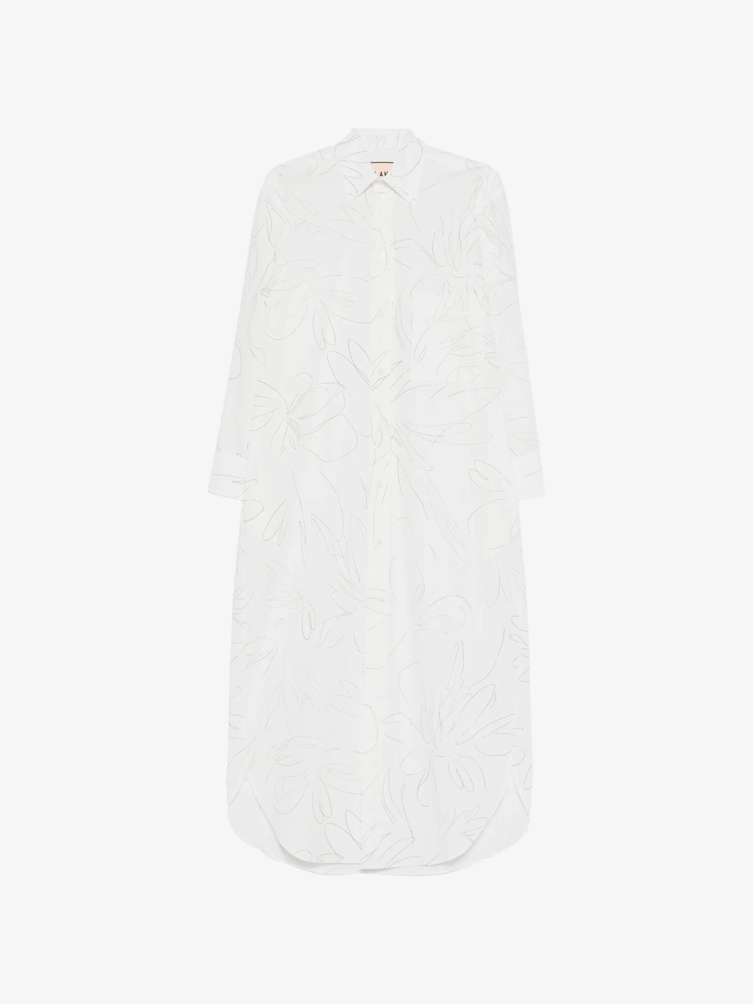Платье Floral-pattern shirt midi dress