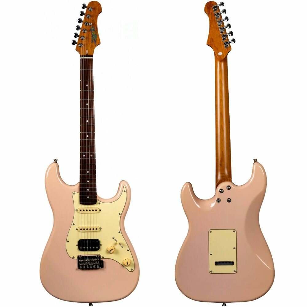 Электрогитара JET JS-400 PK R, Stratocaster, цвет розовый, накладка палисандр
