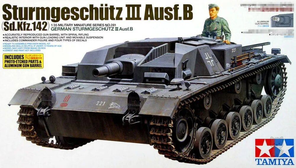 TAMIYA 35281 1/35 Немецкий Sturmgesch tz III Ausf.B StuG сборная модель танка