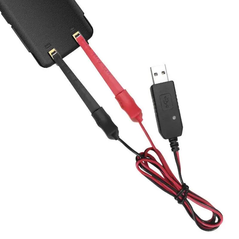HUXUAN USB зарядный кабель с крокодилами для раций