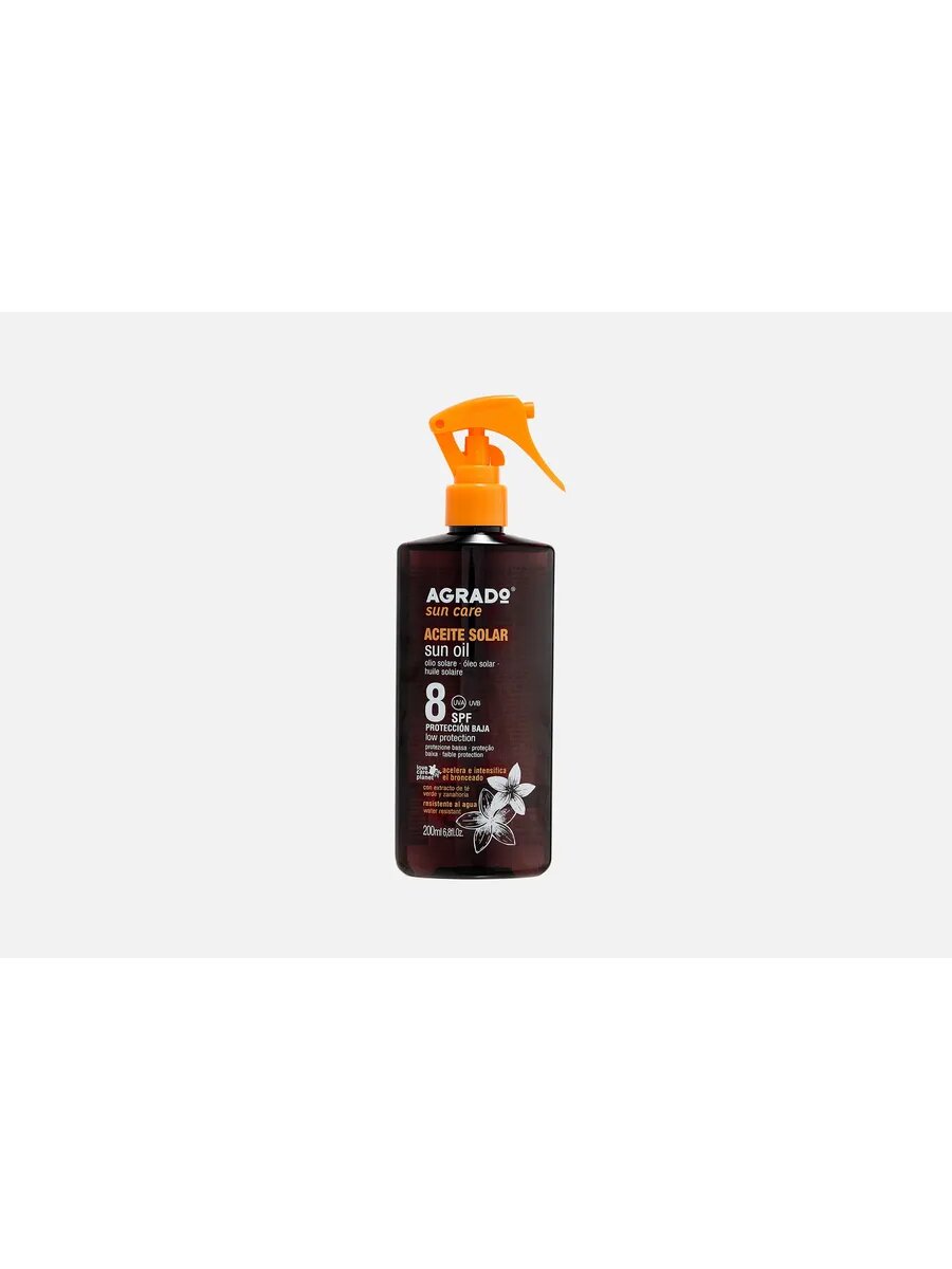 AGRADO Sun oil Солнцезащитное масло для загара SPF 8 200 мл