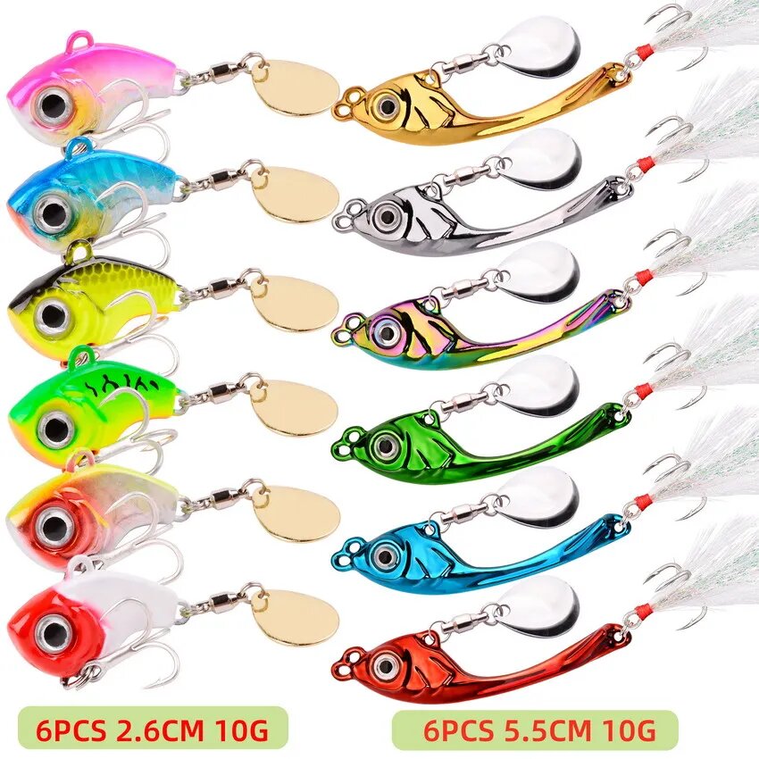 Набор блесен AOrace 12 шт, 10 г, цвет 12PCS
