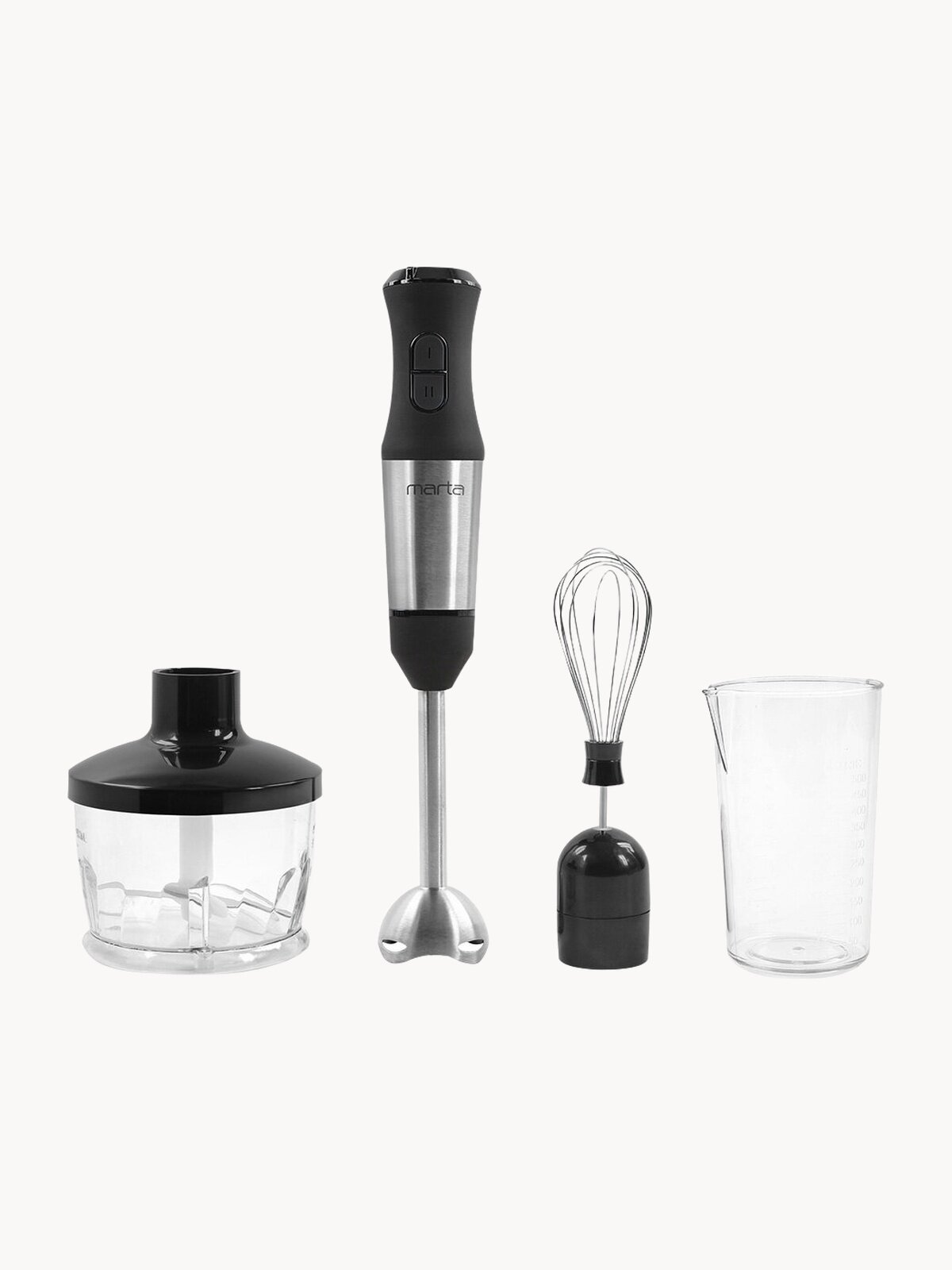 Блендер погружной кухонный комбайн MARTA MT-1566 дымчатый жемчуг