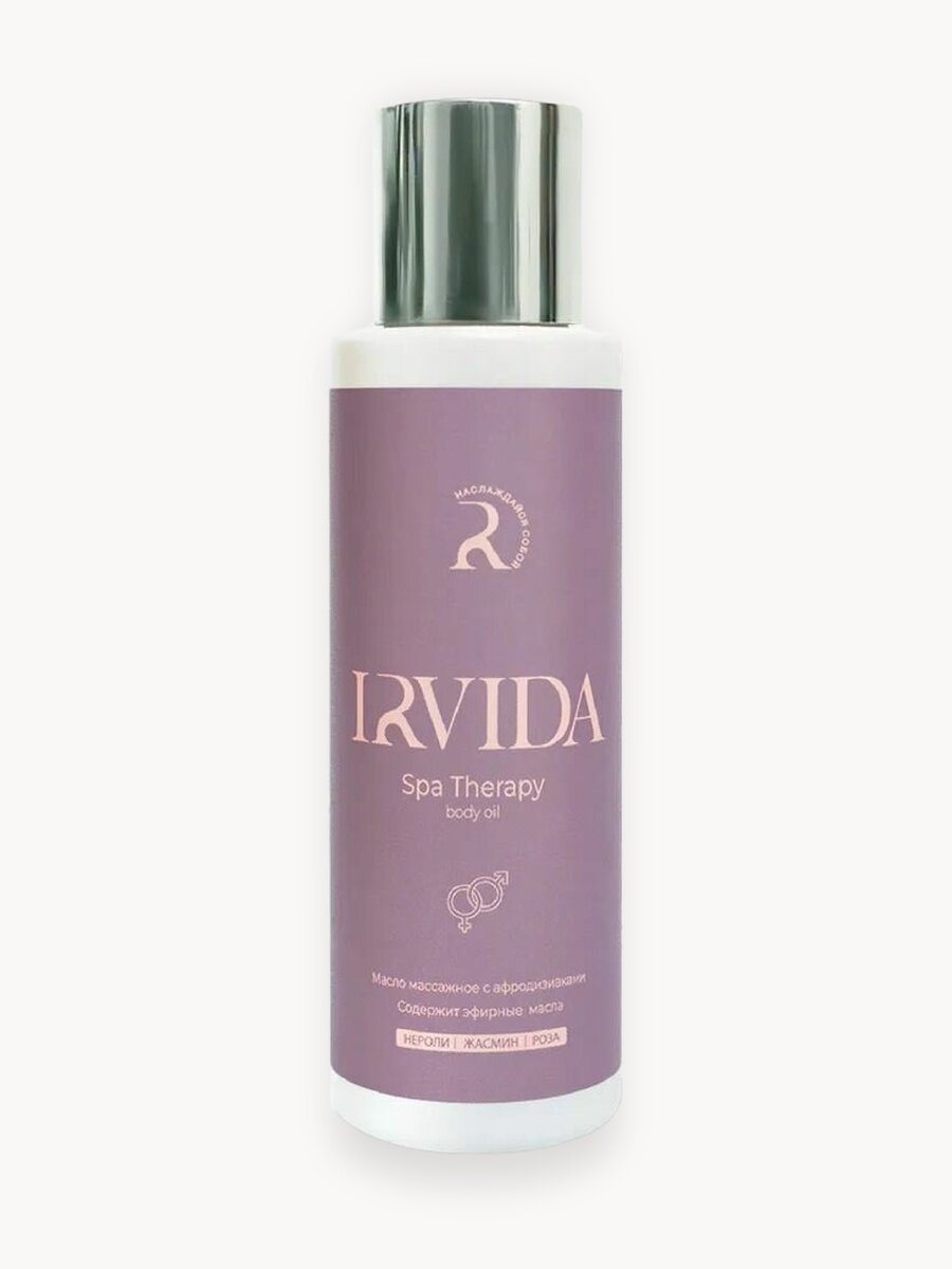 Массажное масло IRVIDA, с маслом розы и жасмина, увлажнение, омоложение, 100 мл