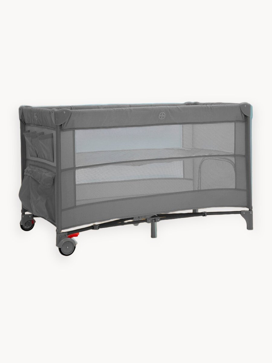 Манеж - кроватка для новорожденного, серая, складная, 2 в 1, CINLANKIDS