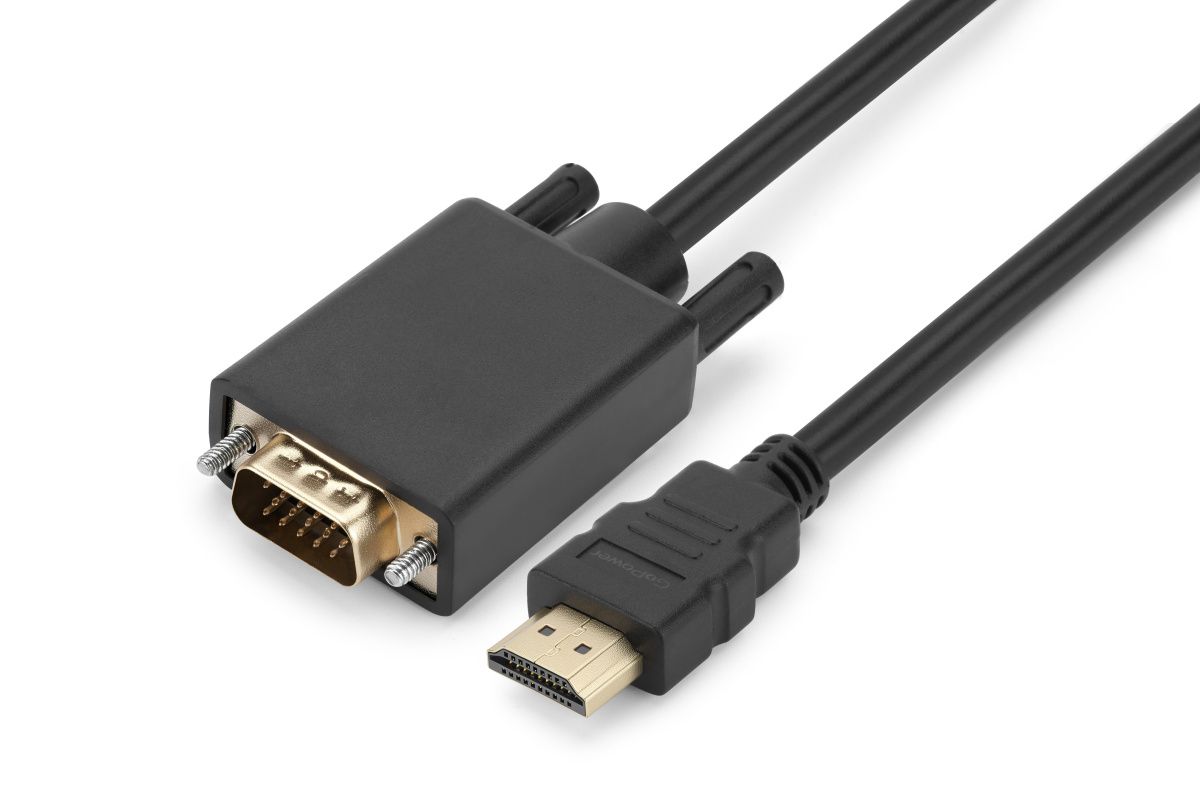 Кабель HDMI (m)-VGA (m) 1м ПВХ черный