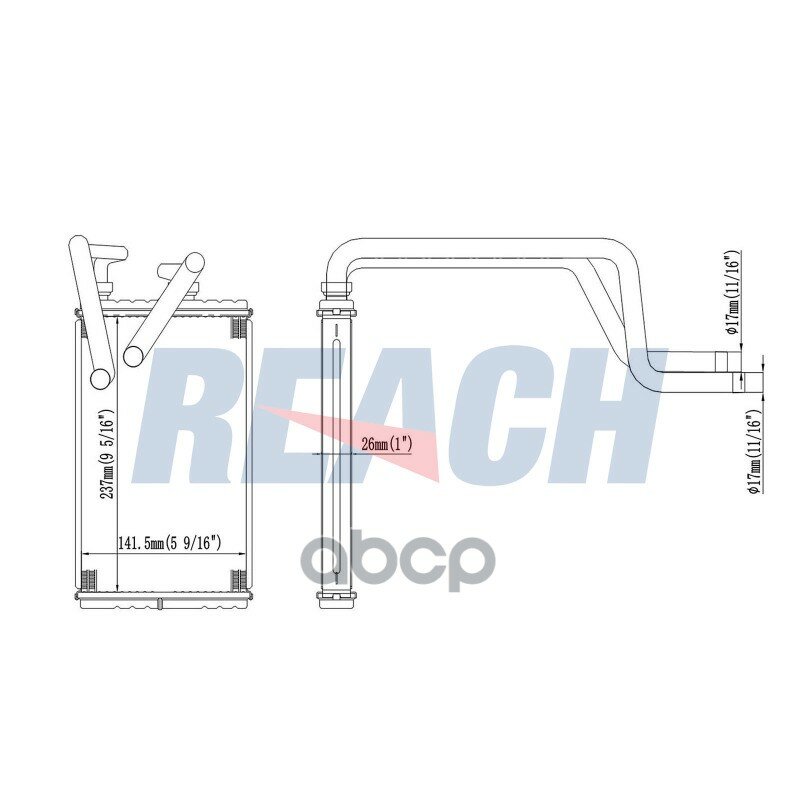 Радиатор печки MITSUBISHI ASX 10- REACH арт. 11812448