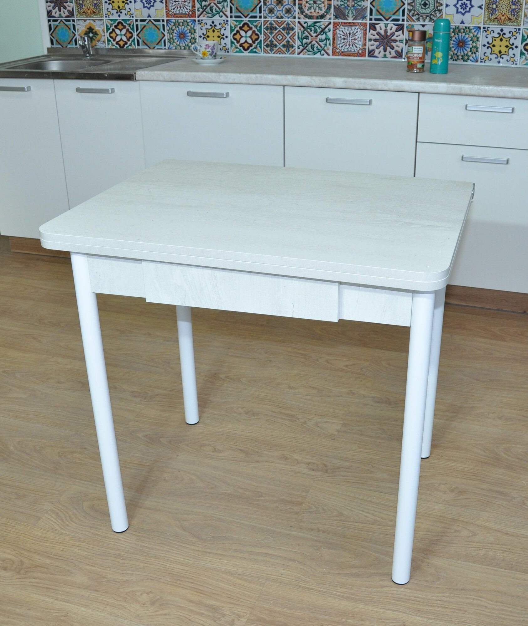 Стол обеденный Компакт с ящиком 60х80х75 см