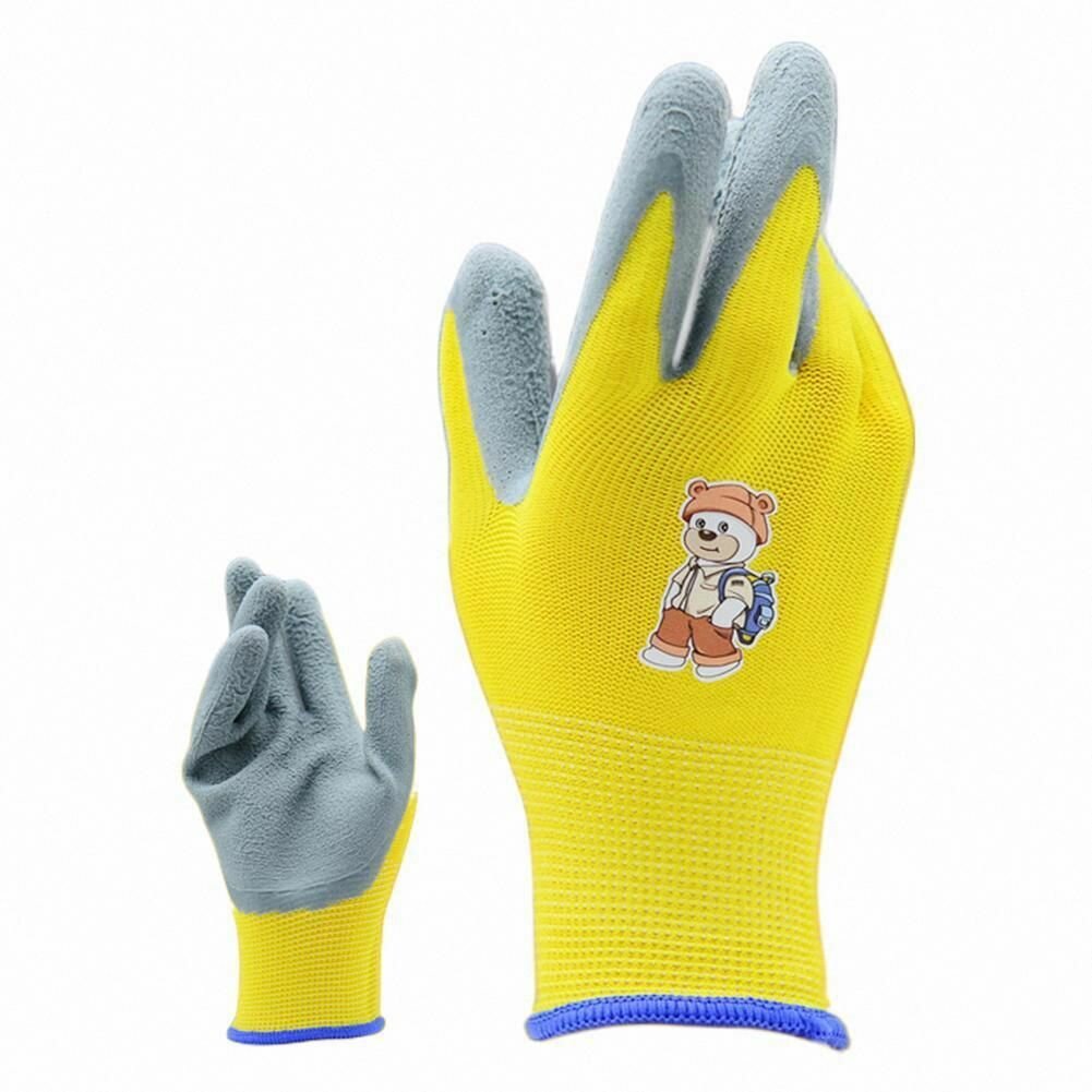 Детские садовые перчатки с латексным покрытием для защиты рук