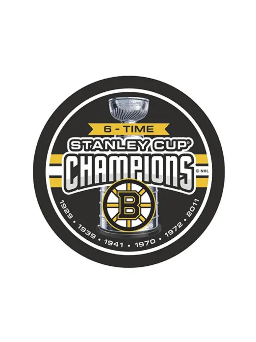 Шайба НХЛ Champions 6-Time Stanley Cup Boston 1-ст.