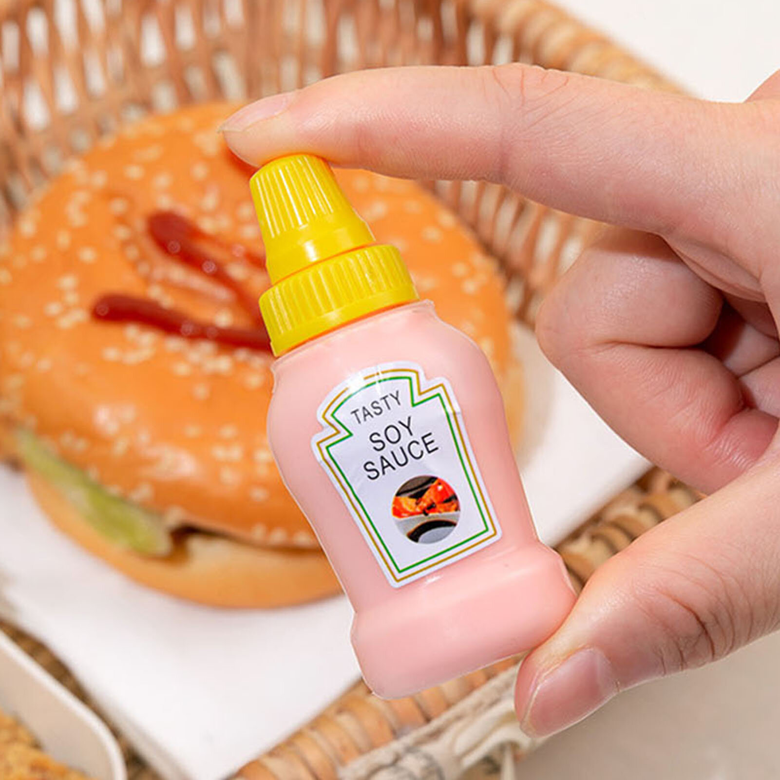 Пластиковые мини-бутылки для соевого соуса Bento, бутылки для заправки салата, портативные контейнеры для соуса
